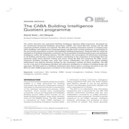 Smart Building Rating Programs Complimenting the ESG and Decarbonization Objectives-2023 The ...