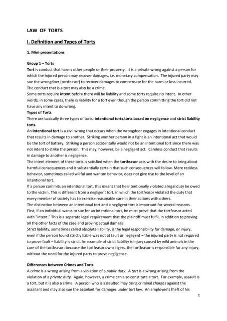 Lecture 10 law of tort | PPT