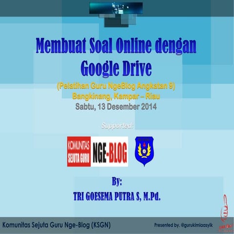 Membuat Soal Online dengan Google Drive | PDF