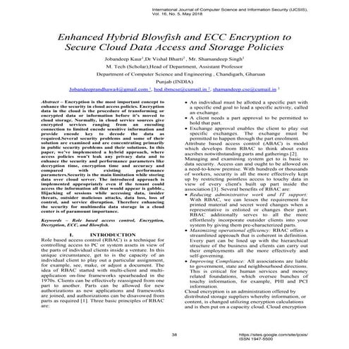 Enhanced Hybrid Blowfish and ECC Encryption to Secure Cloud Data Access and Storage Policies ...