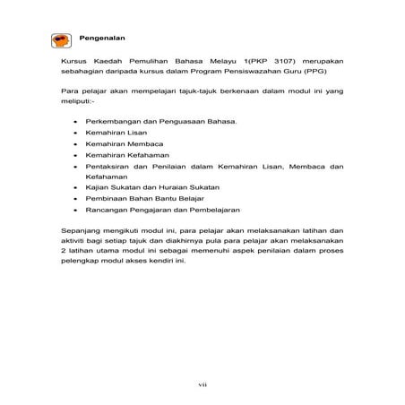 Modul PPG PKP3107 - 06 pengenalan | DOC