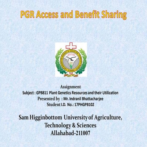 06 pgr access and benefit sharing | PPT