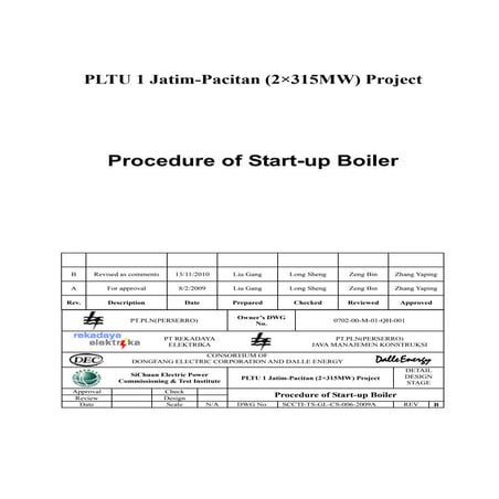 06 procedure of start up boiler ok | PDF