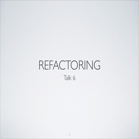 06 Refactoring | PPT