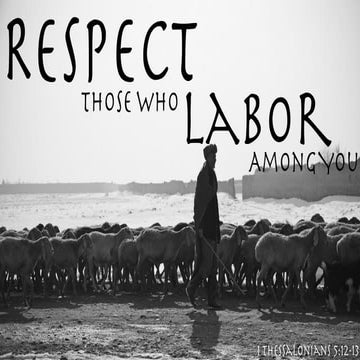 Respect Those Who Labor Among You | PDF
