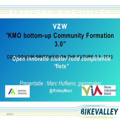 Ridley Bikes - KMO bottom-up Community Formation 3.0 | PPT