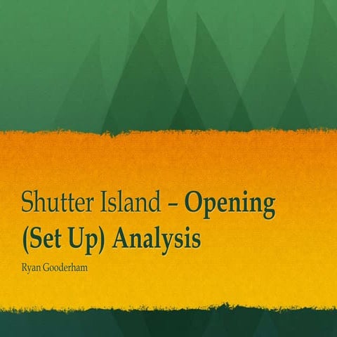 Shutter Island Analysis | PPTX | Movies | Entertainment