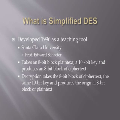 06 Simplified Data Encryption Standard.pptx