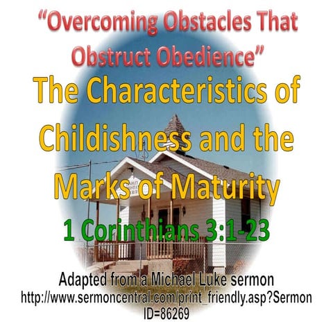 06 The Characteristics of Childishness and the Marks of Maturity 1 ...