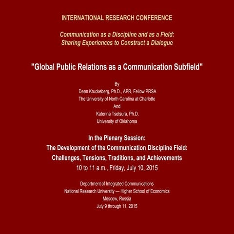 Impact of globalization on public relations practices and communication ...