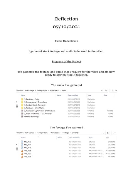 14 10-2021 reflection | PDF