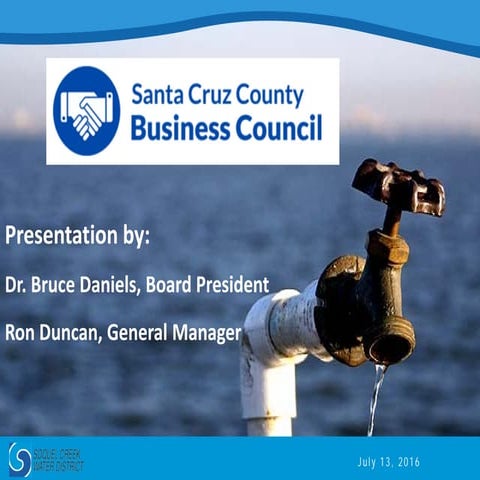 Soquel Creek Water District Presentation to SCCBC | PDF | Science