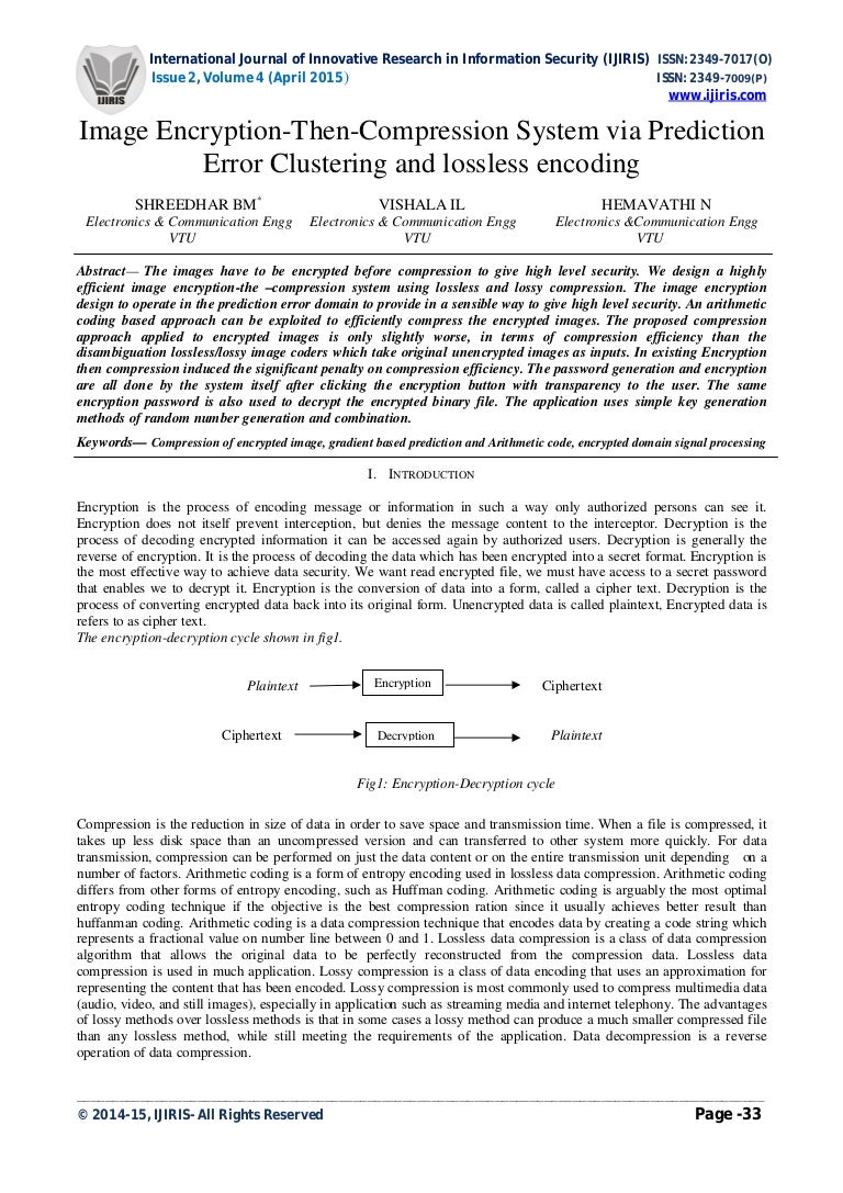 Image Encryption Then Compression System Via Prediction Error Cluster 3034