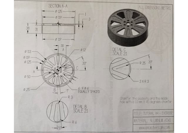 Mastercam Mill Turn Drawing 01 | PDF
