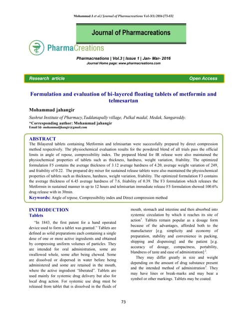 Formulation And Evaluation Of Effervescent Tablets Pptx