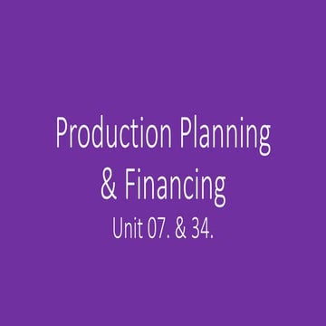 Unit 4 - Pre Production | DOCX