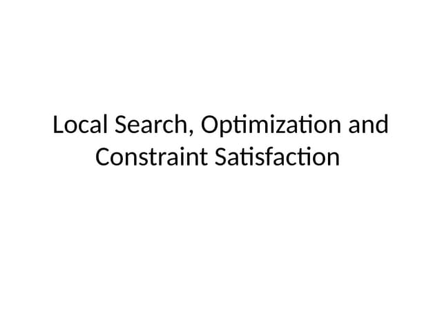 Constraint satisfaction problems (csp) | PPTX