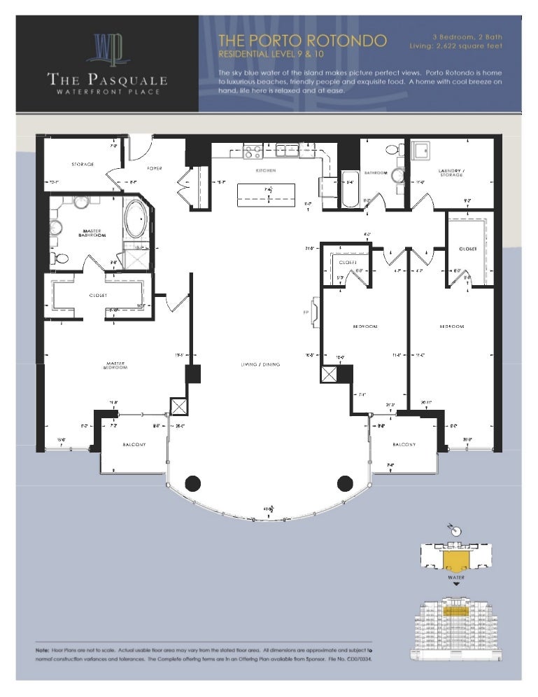 Waterfront Place Floorplans