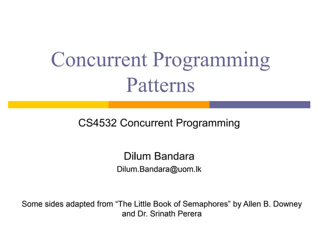 Concurrent Programming Patterns Ppt 4844