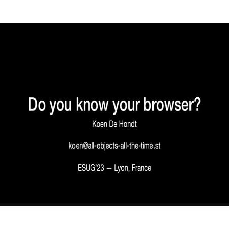 Do you know your browser? | PPT