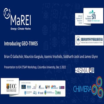 Introducing GEO-TIMES: A new open source global TIMES model | PPT