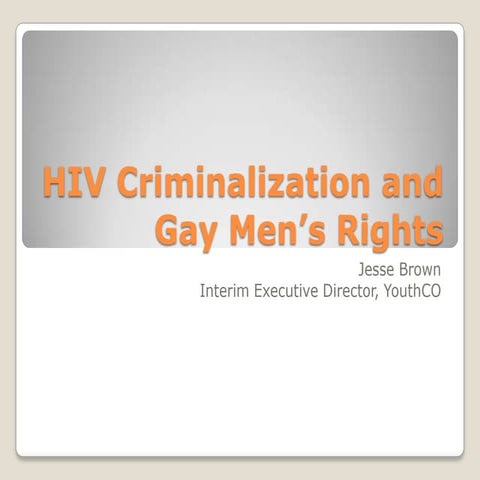 HIV Criminalization Laws in the US and Abroad | PDF