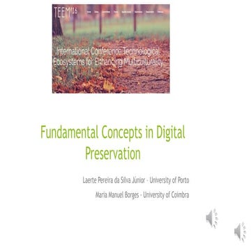 Fundamental concepts in digital preservation | PPTX
