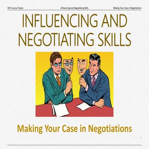 Making Your Case in Negotiations | PPT