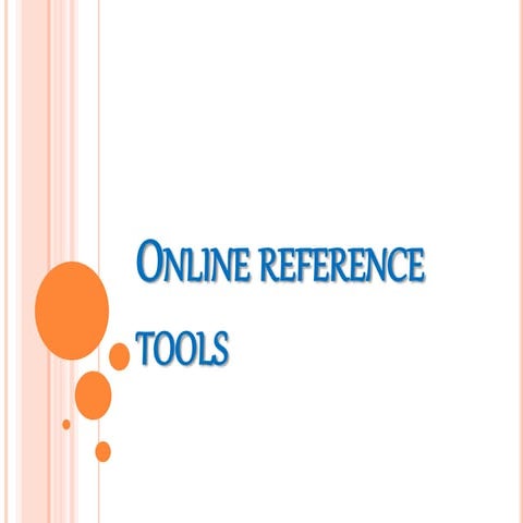 Online reference tools | PPT