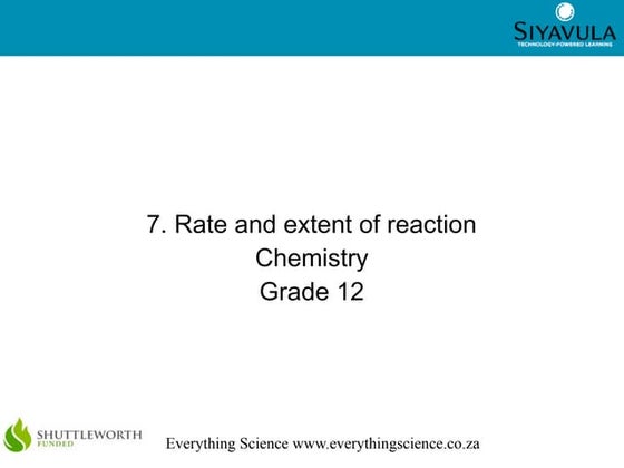 Quantitative aspects of chemical change - grade 10 | ODP | Chemistry ...