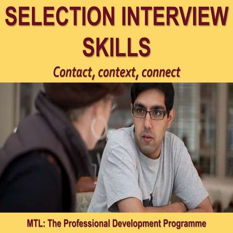 Selection Interview Skills | PPTX