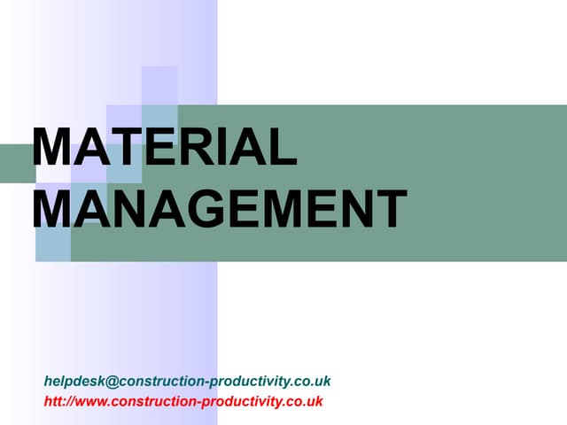 Material management | PPTX