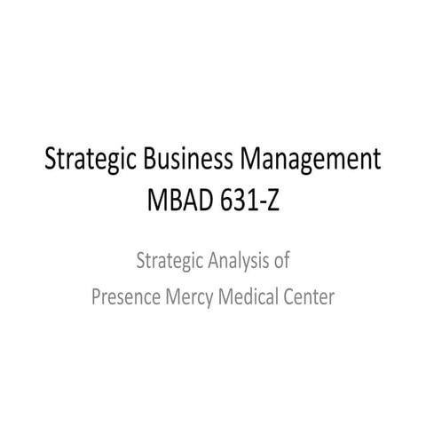 Strategic Management Presentation Final PPT | PPT
