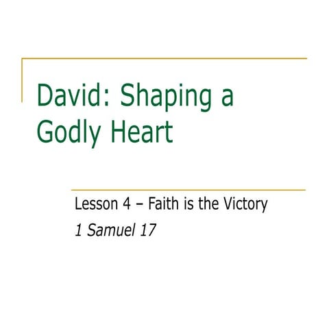 070204 David Faith Is The Victory 1 Samuel 17 Dale Wells | PPS ...