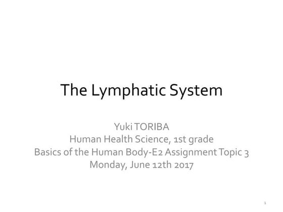 Lymphatic system lecture notes | DOC