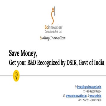 DSIR Recognition | PPTX