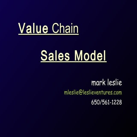 070801 value chain and sales model | PPT