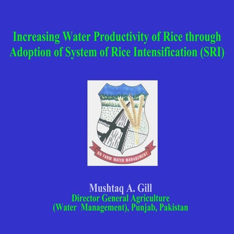 0708 Increasing Water Productivity of Rice through Adoption of System ...