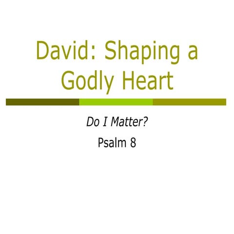 070916 David Do I Matter Psalm 8 Dale Wells | PPS