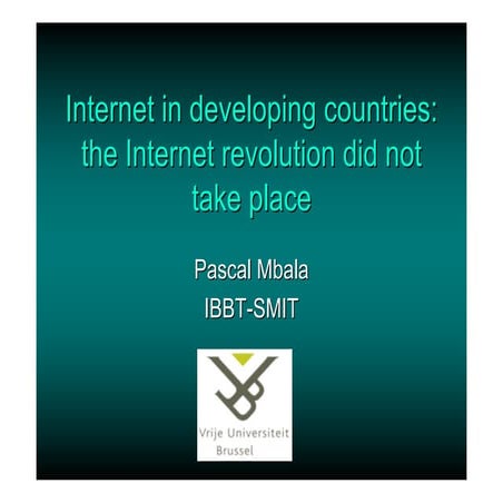 Africa 2.0 - Inside a Continent's Communications Revolution | PPTX