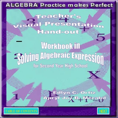 Visual Presentaion in Solving Algebraic Expressions | PPT