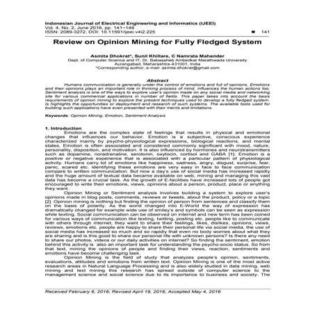 Review on Opinion Mining for Fully Fledged System | PDF | Social Networking | Internet
