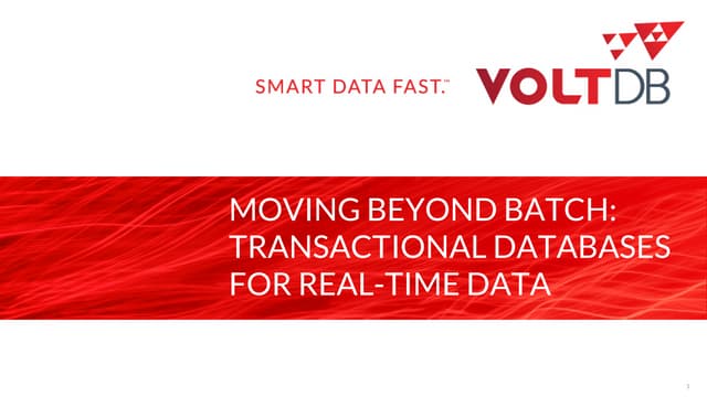 Moving Beyond Batch Transactional Databases For Real Time Data Ppt 6468