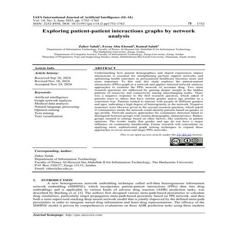 Exploring patient-patient interactions graphs by network analysis | PDF