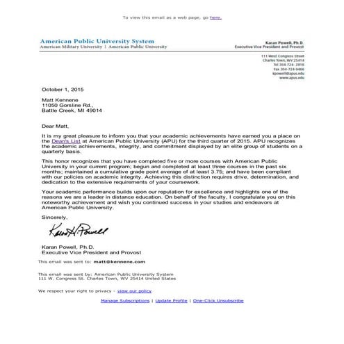 Graduation Letter | PDF