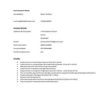 brian callan curriculum vitae | DOCX