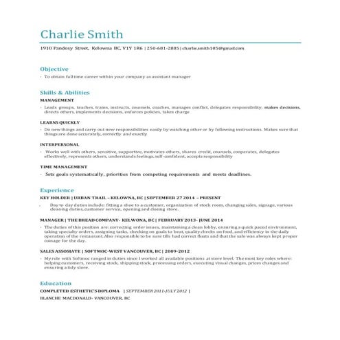 Lucas cv short | DOCX