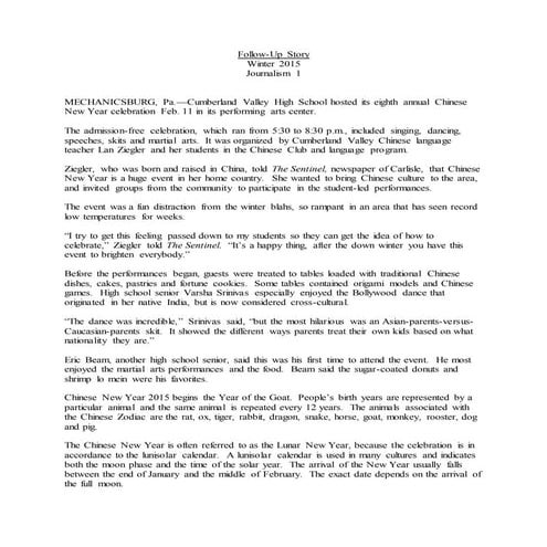 Journalism 1 Follow Up Story | DOCX