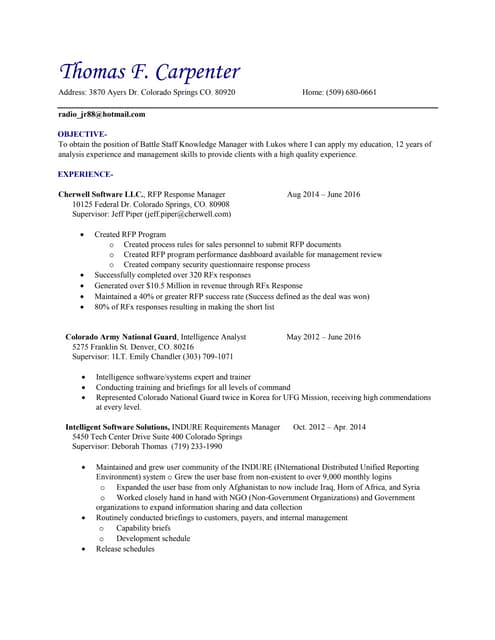 Thomas Carpenter presentations