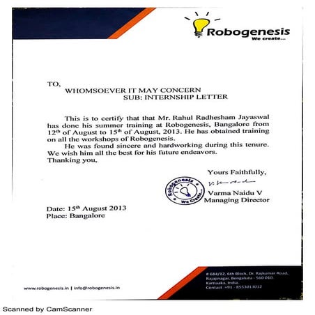 Robogenesis Training | PDF